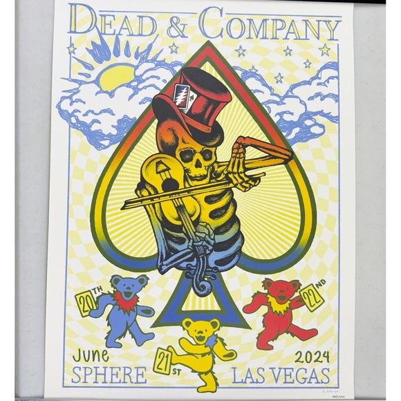 Grateful Dead | Art | Dead Company Vip Poster 224 June 2022 Sphere ...